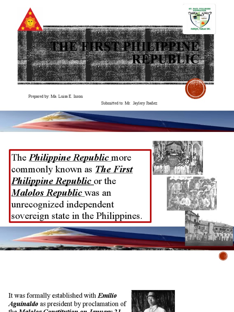 Key Features of the First Philippine Republic | PDF | Philippines ...