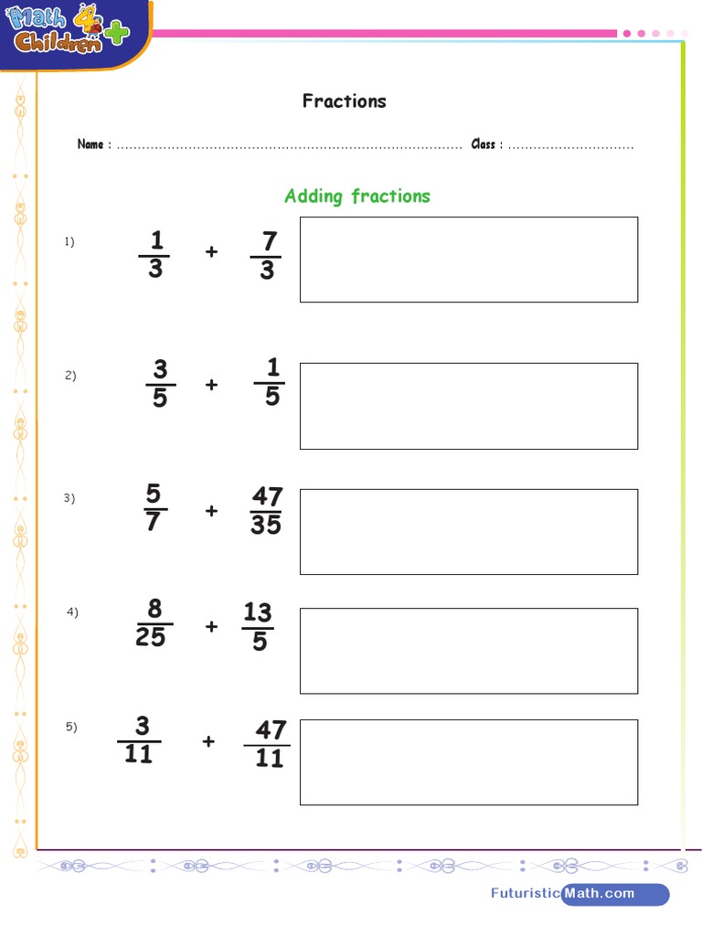 Fraction Practice for Students | PDF | Teaching Methods & Materials