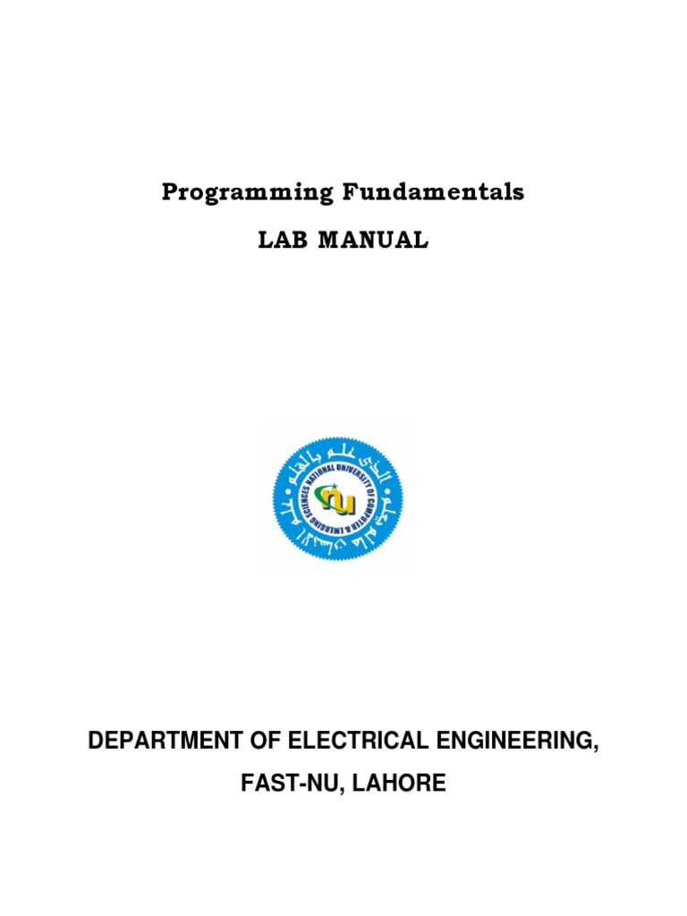 Programming Fundamentals Lab Manual 1 Pdf Pointer Computer Programming Class Computer