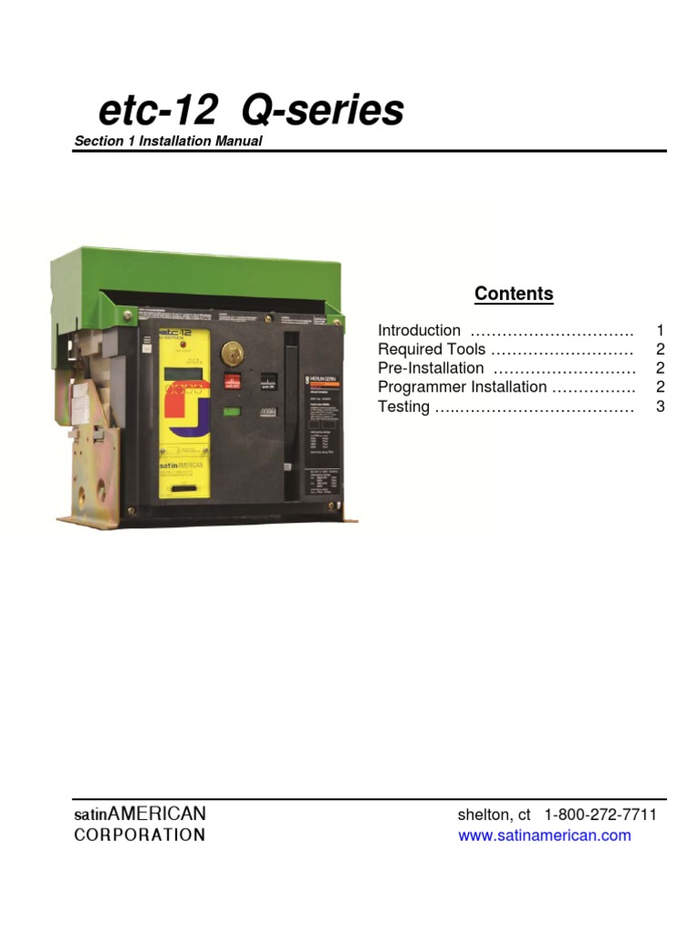 Etc 12 Q Series Manual | PDF | Electrical Engineering | Manufactured Goods