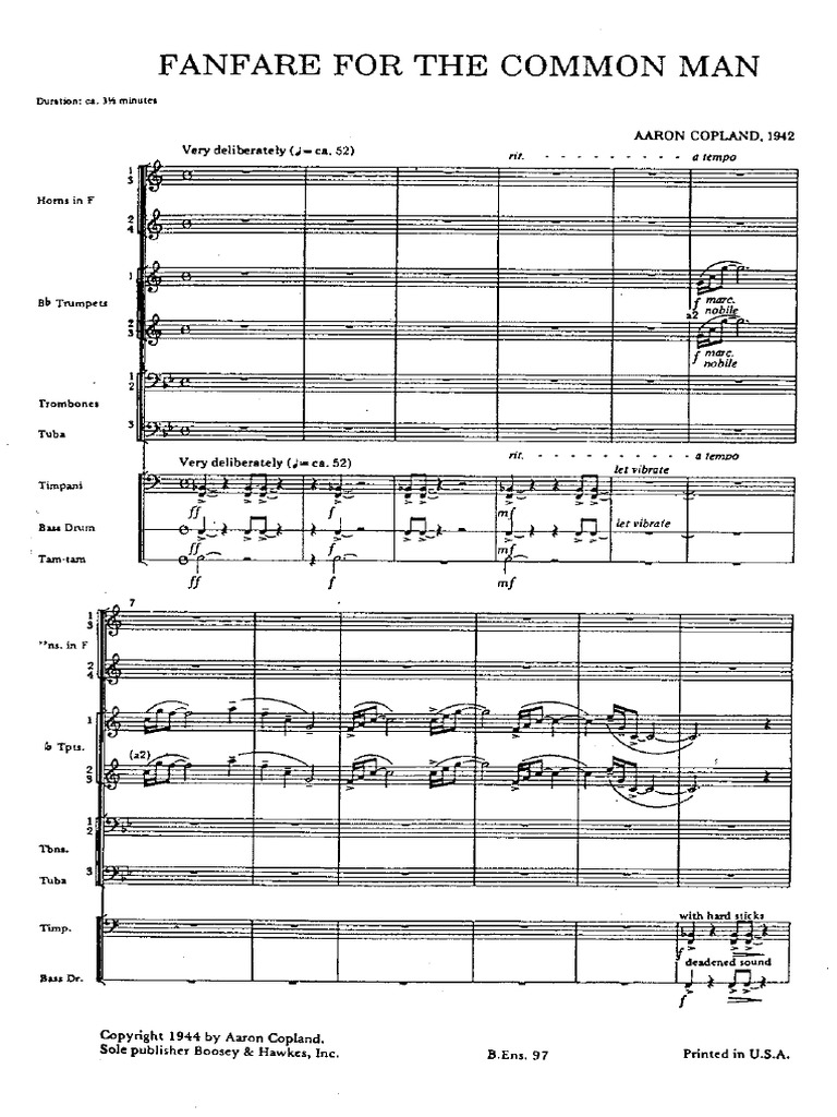 Copland Partition | PDF