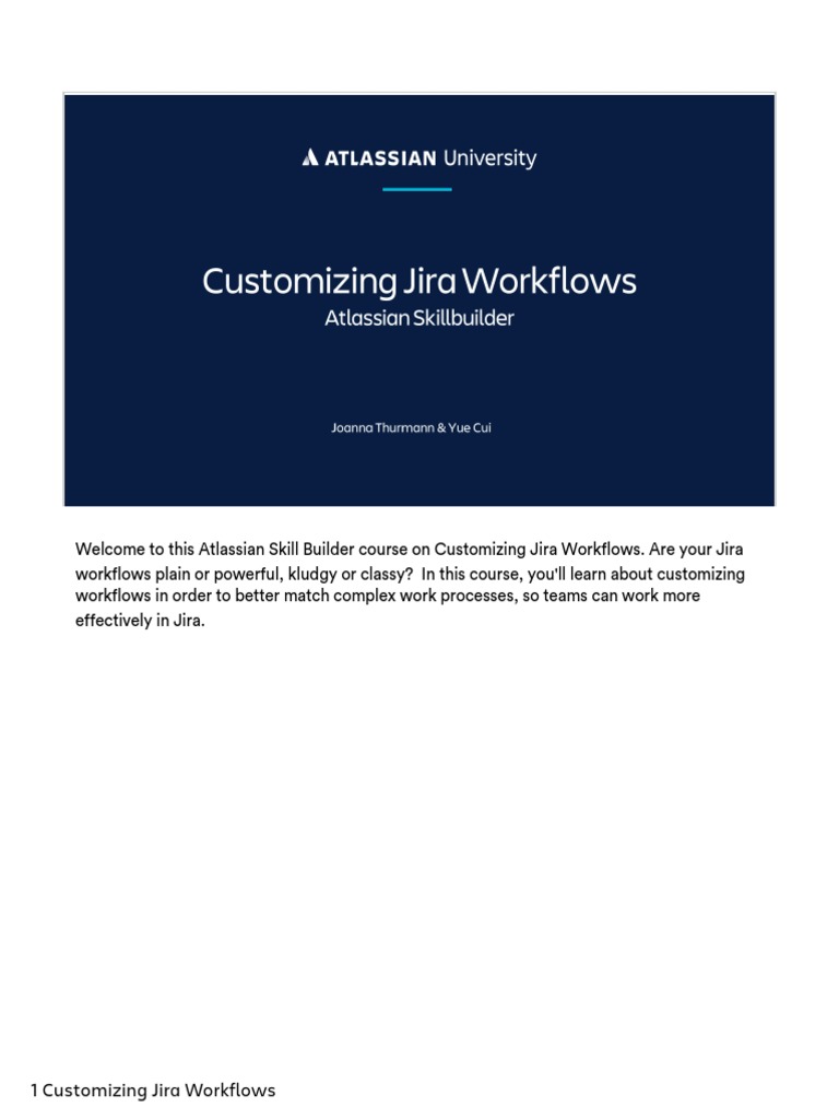 Customizing Jira Workflows Slides and Notes | PDF | Application ...