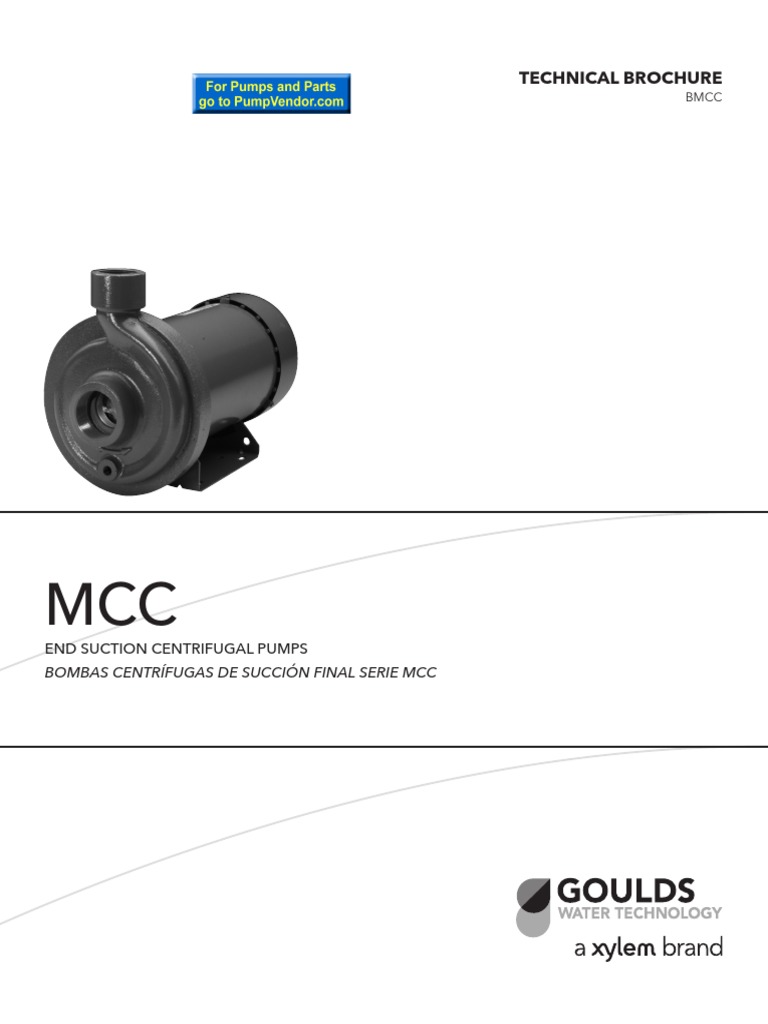 Goulds MCC Series | PDF | Ingeniería de Edificación | Materiales