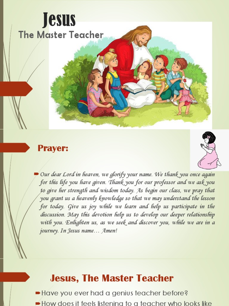 Jesus, The Master Teacher | PDF | Jesus | Prayer