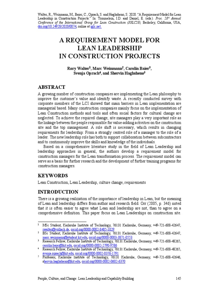 Lean Iglc Ing | PDF | Leadership | Goal