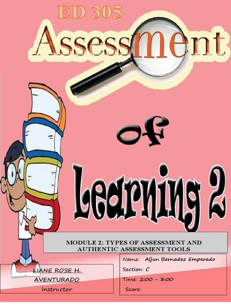 ED 305-ASESSMENT OF LEARNING 2 Module 2 | PDF | Educational Assessment ...