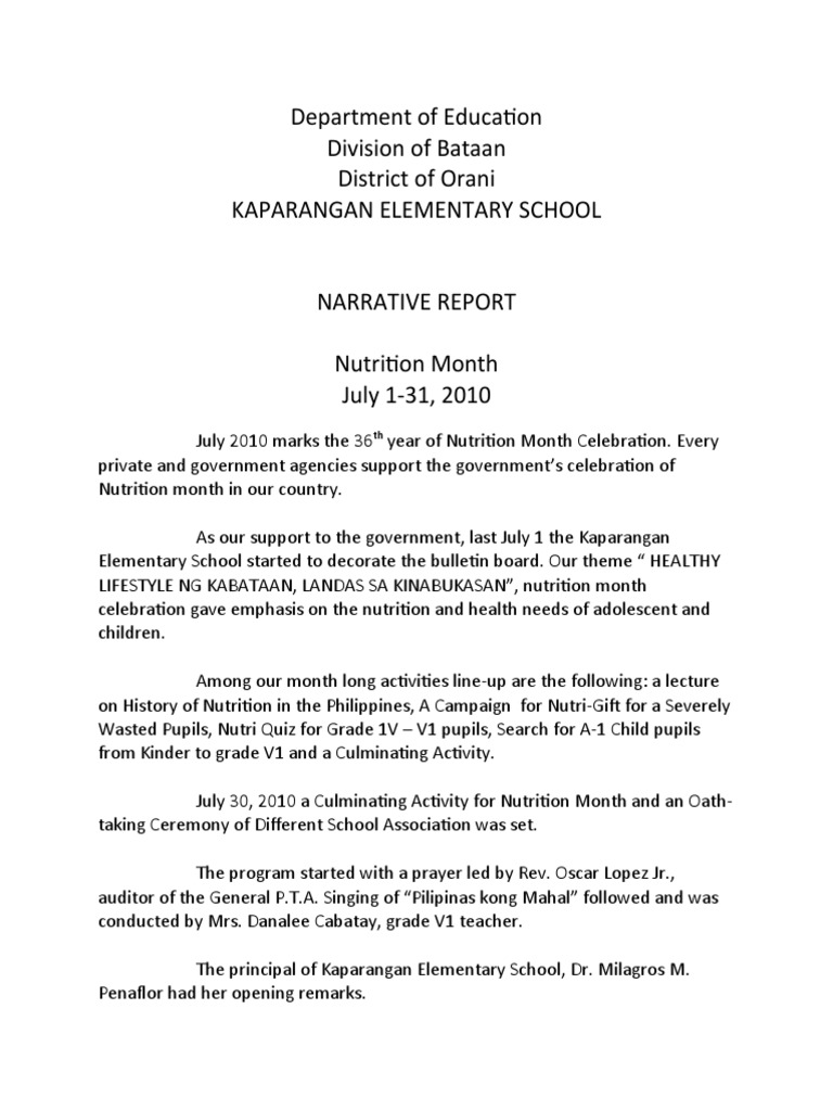 Emcee Script For Nutrition Month Program - intensivelegacy