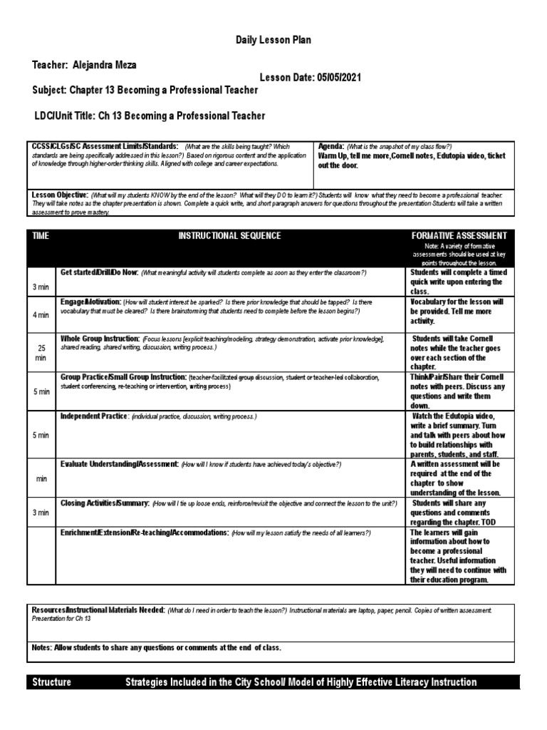 Lesson Plan Chapter 13 | Download Free PDF | Lesson Plan | Teachers