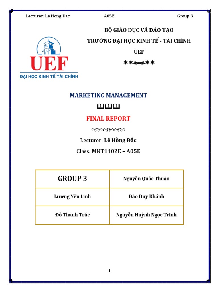 Final Report Group 3 A05E Marketing Management | PDF | Brand | Retail
