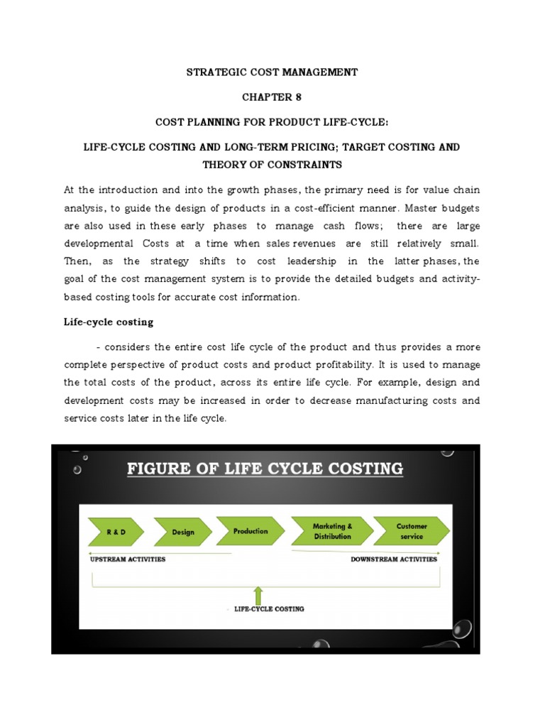 Strategic Cost Management Cost Planning For Product Life-Cycle: Life ...