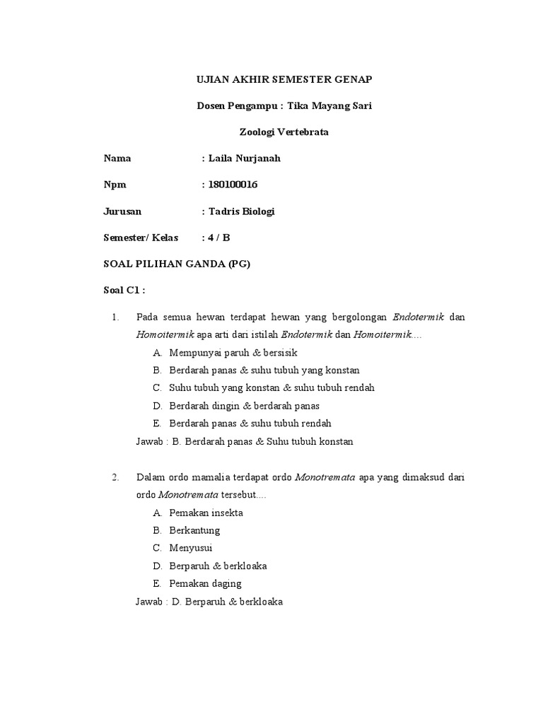 Contoh Soal C1 C6 | PDF