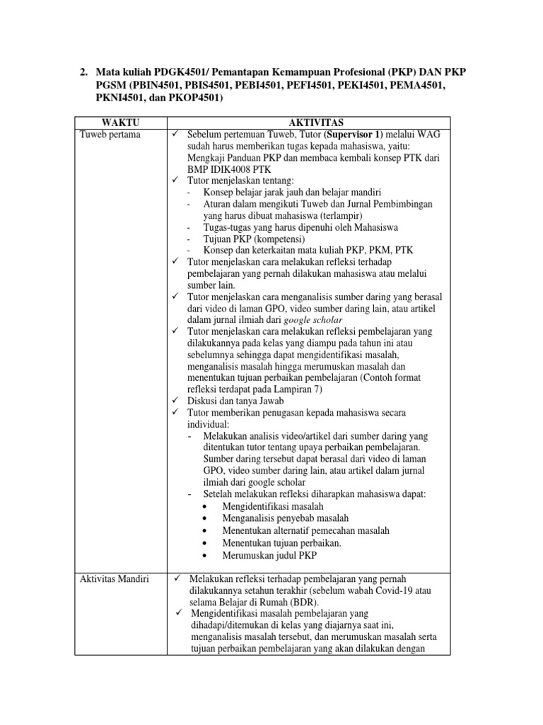 Panduan PKP dan Refleksi Pembelajaran | PDF | Karier & Perkembangan