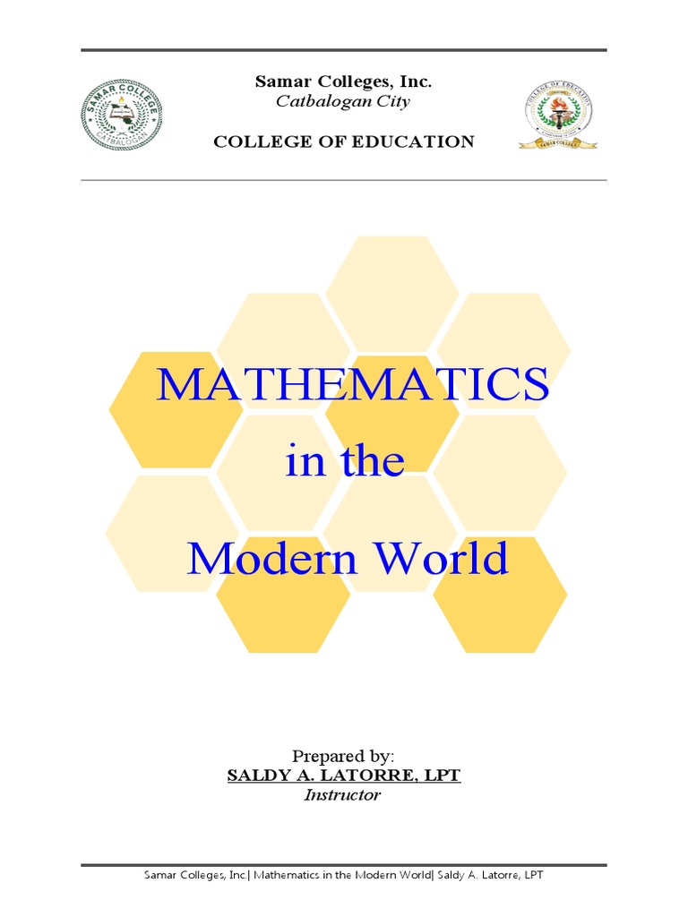 Mathematics in The Modern World: Samar Colleges, Inc | Download Free ...