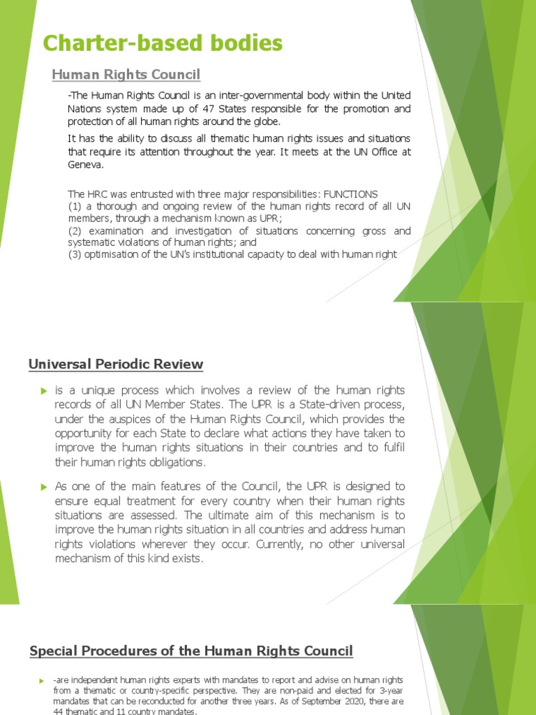 Charter-Based Bodies: Human Rights Council | PDF | Human Rights ...