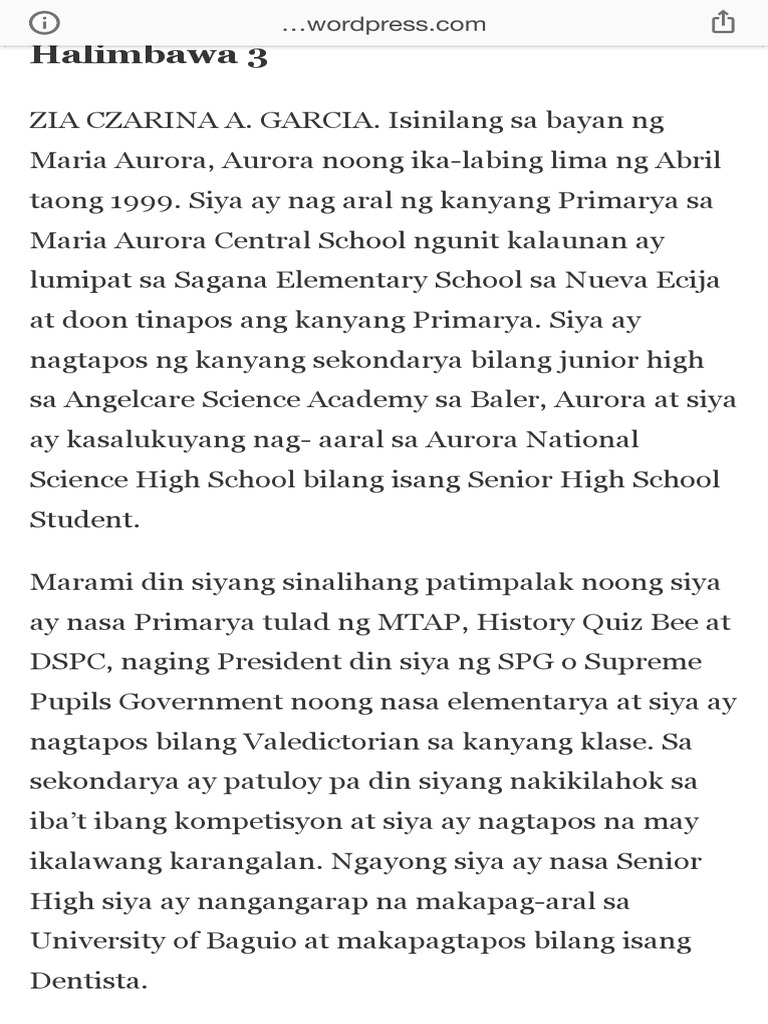 Bionote - Filipino Sa Piling Larang | PDF