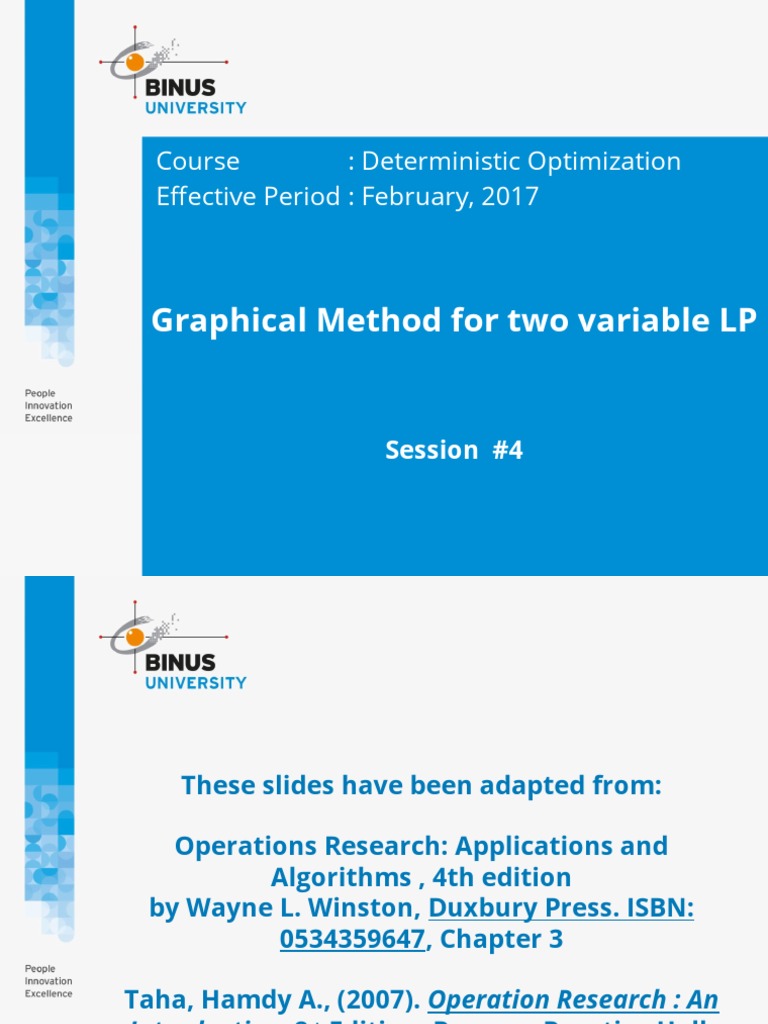 Z17410000220164002PPT - 2 - Session4 - Graphical Method For Two Variable LP | PDF | Mathematical ...