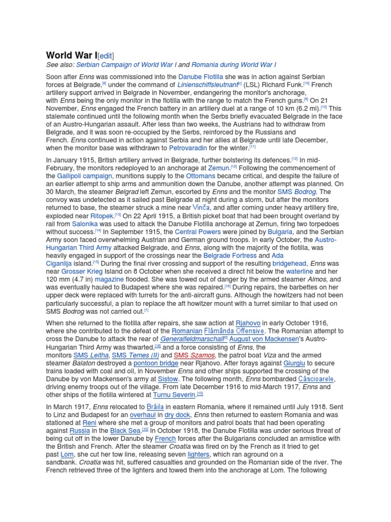 Serbian Campaign of World War I Romania During World War I | PDF ...