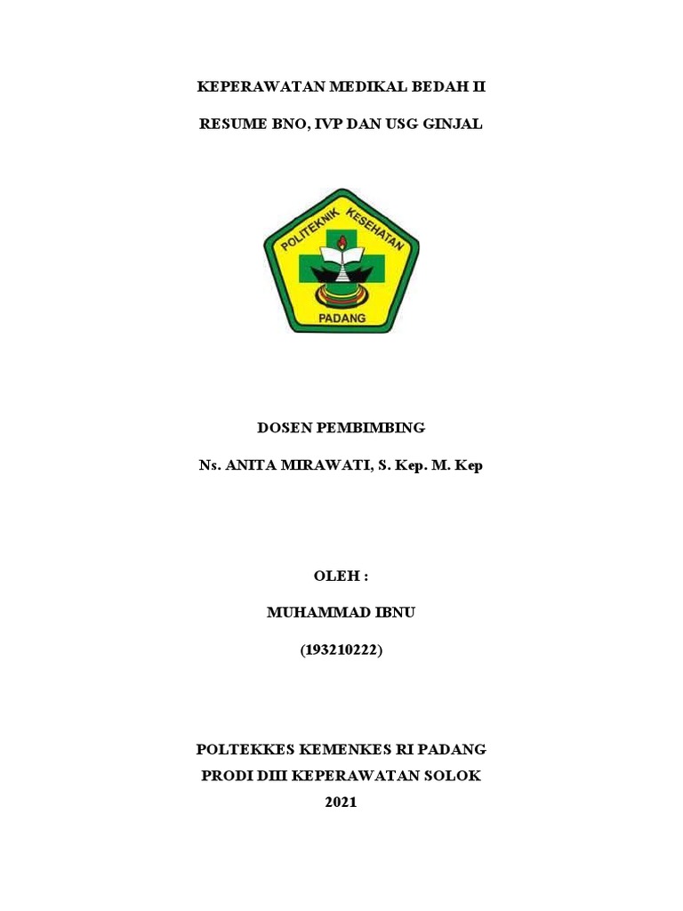 Arti dan Prosedur BNO-IVP serta USG Ginjal | PDF