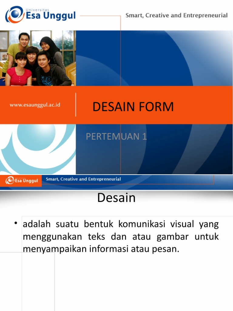 UEU Desain Formulir Dasar Elektronik Pertemuan 2 | PDF