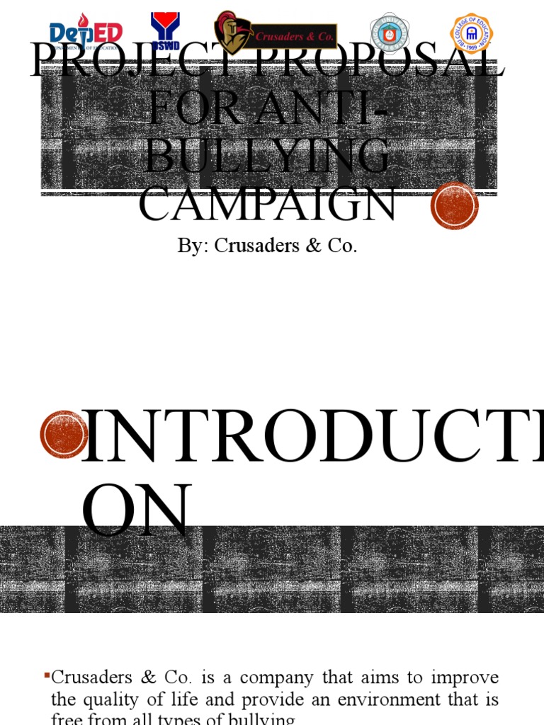 Project Proposal For Anti-Bullying Campaign | PDF