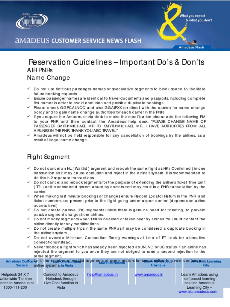 PNR Guidelines | PDF | Airlines | Information Technology