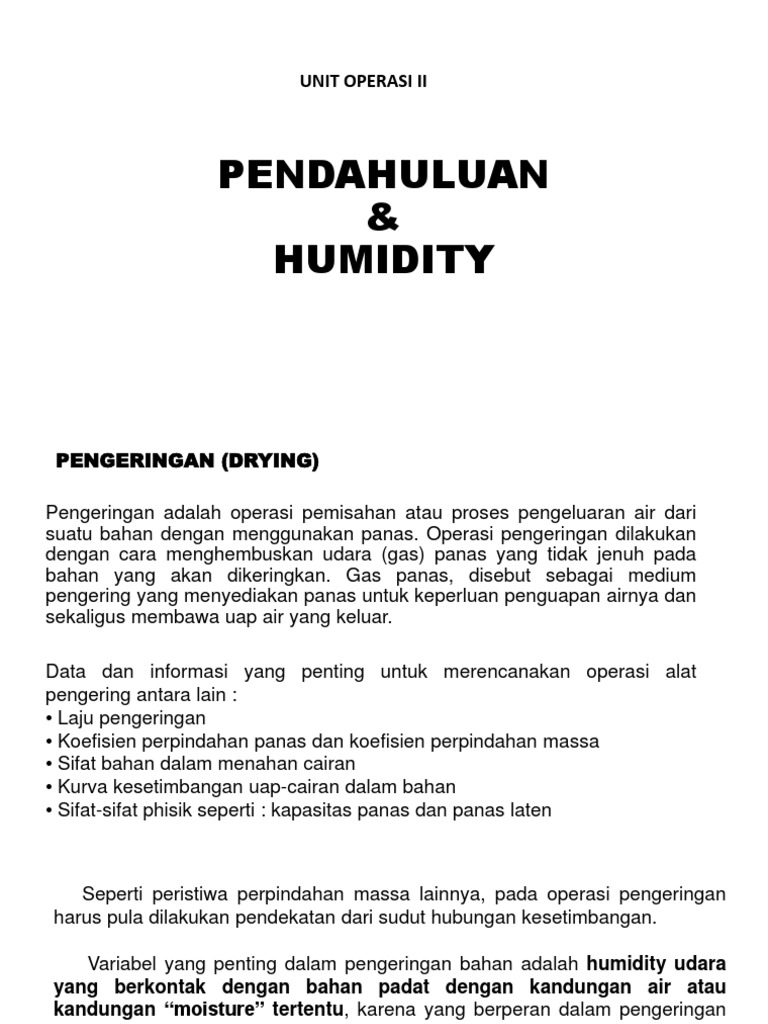 Pendahuluan - Humidity | PDF