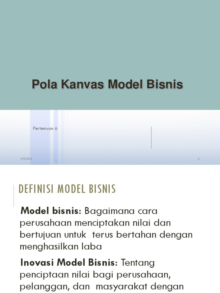 Pertemuan 6-Model Kanvas | PDF