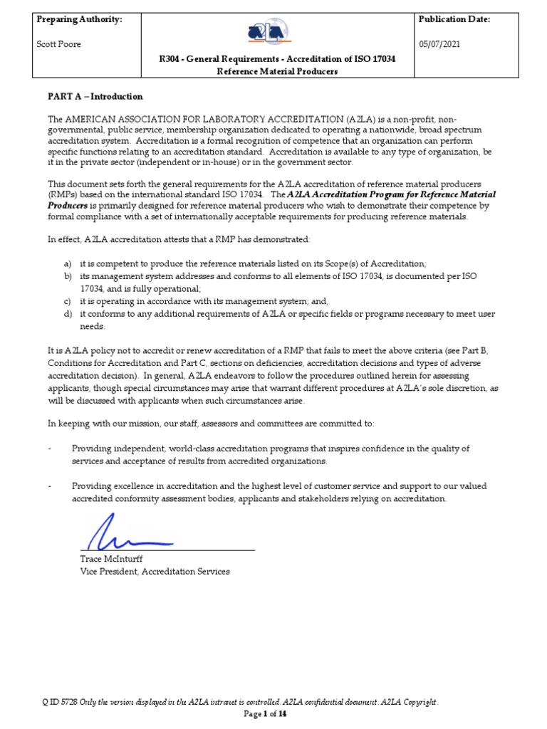 R304 - General Requirements - Accreditation of ISO 17034 Reference ...