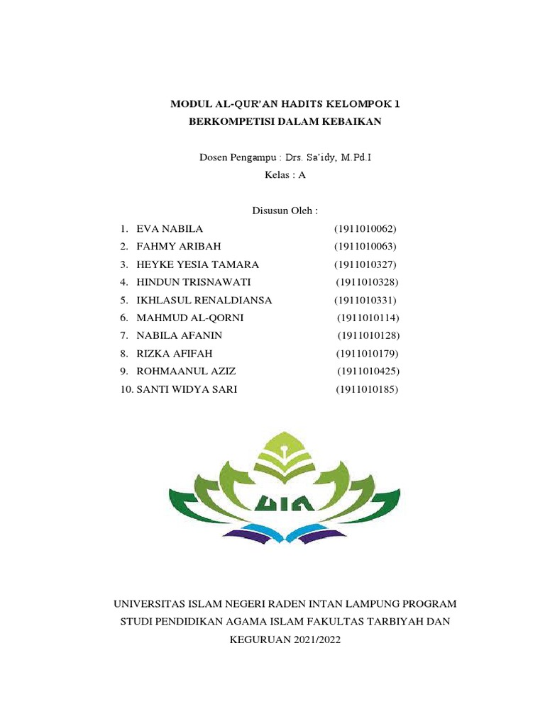 MODUL Qurdis 1 A-Dikonversi | PDF