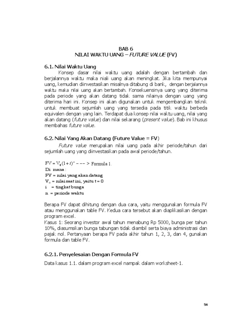Konsep dan Perhitungan Future Value | PDF