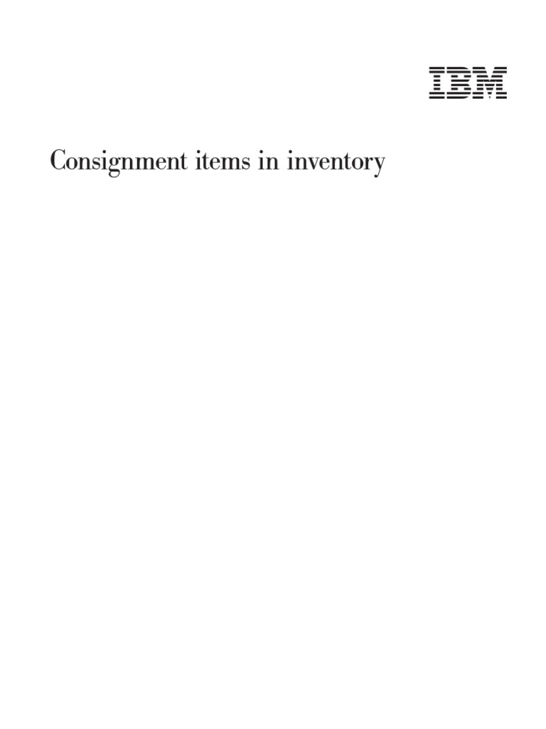 Consignment Items in Inventory | PDF | Inventory | Invoice