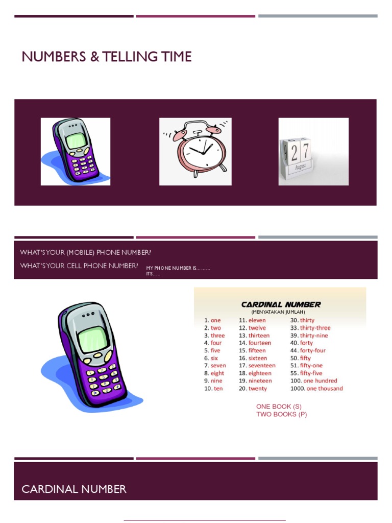 Understanding Numbers and Telling Time | PDF