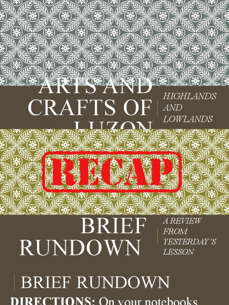 Arts and Crafts of Luzon | PDF | Philippines
