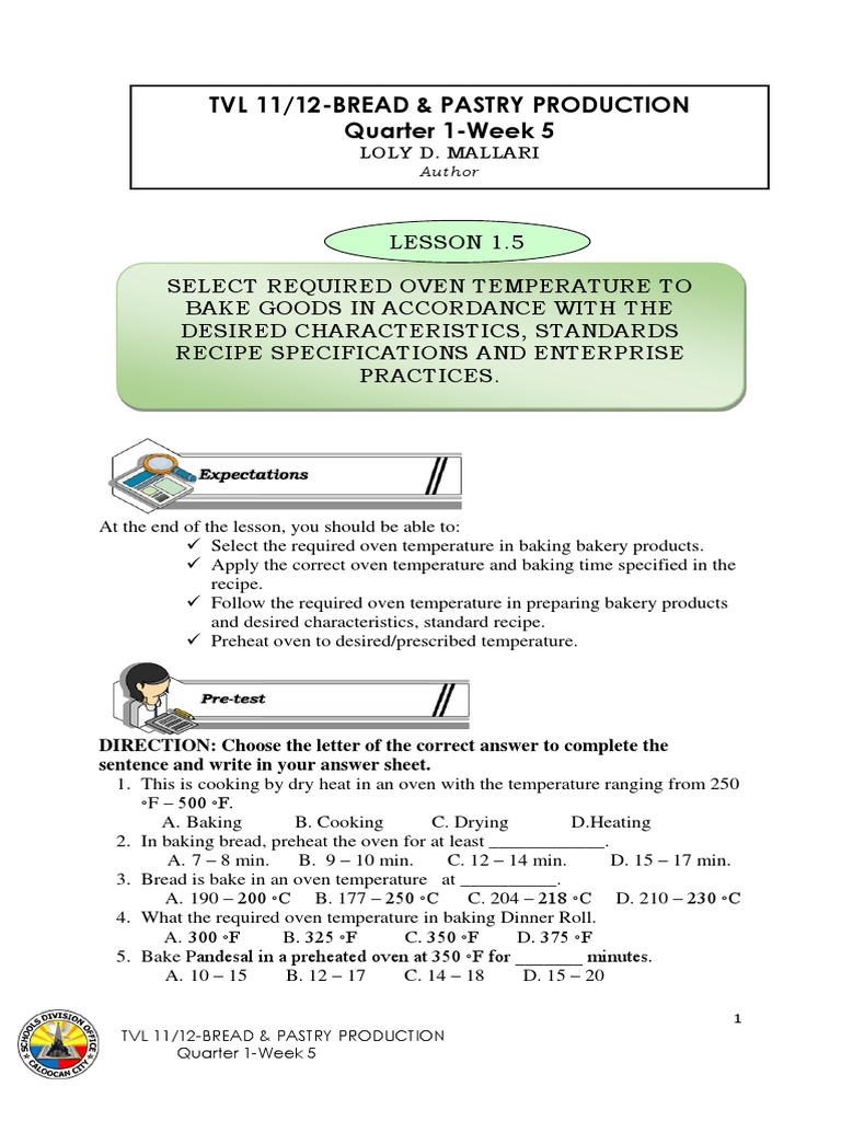 Bread and Pastry Production Week 5 | PDF | Baking | Breads