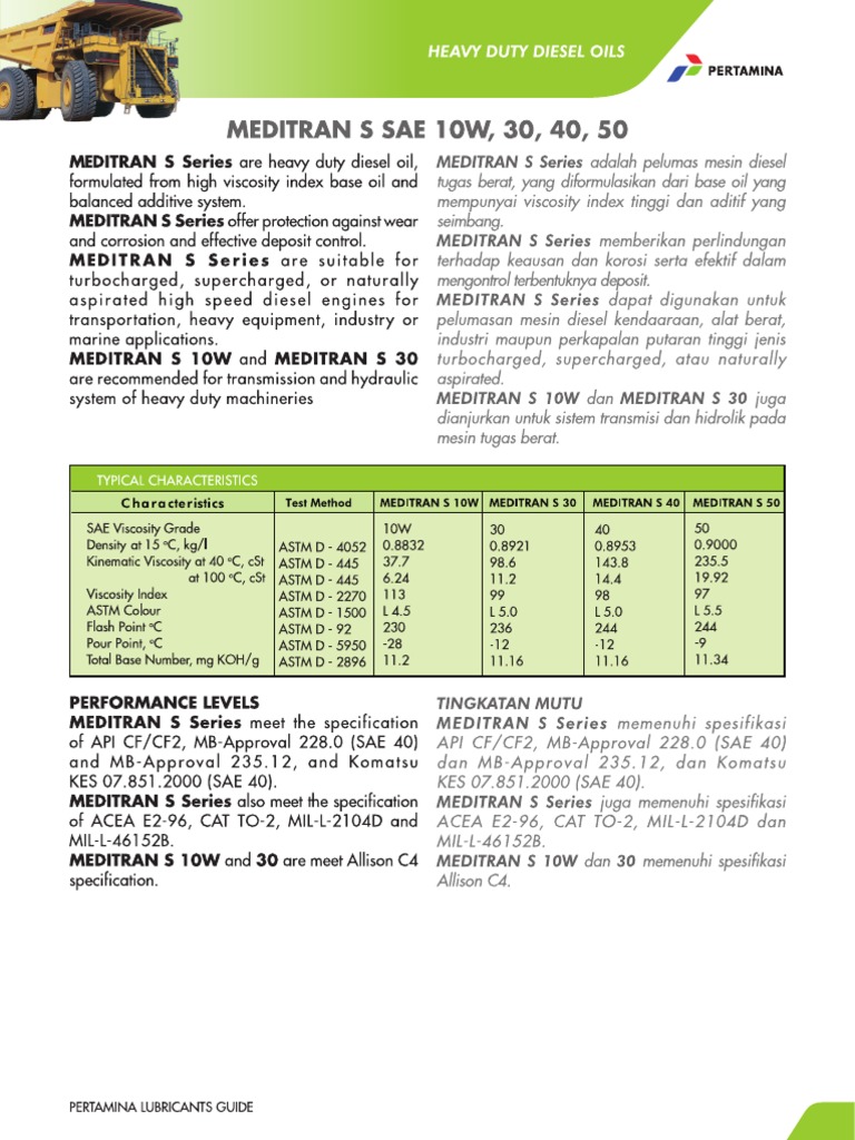 Meditran S SAE 10W, 30, 40, 50 | PDF