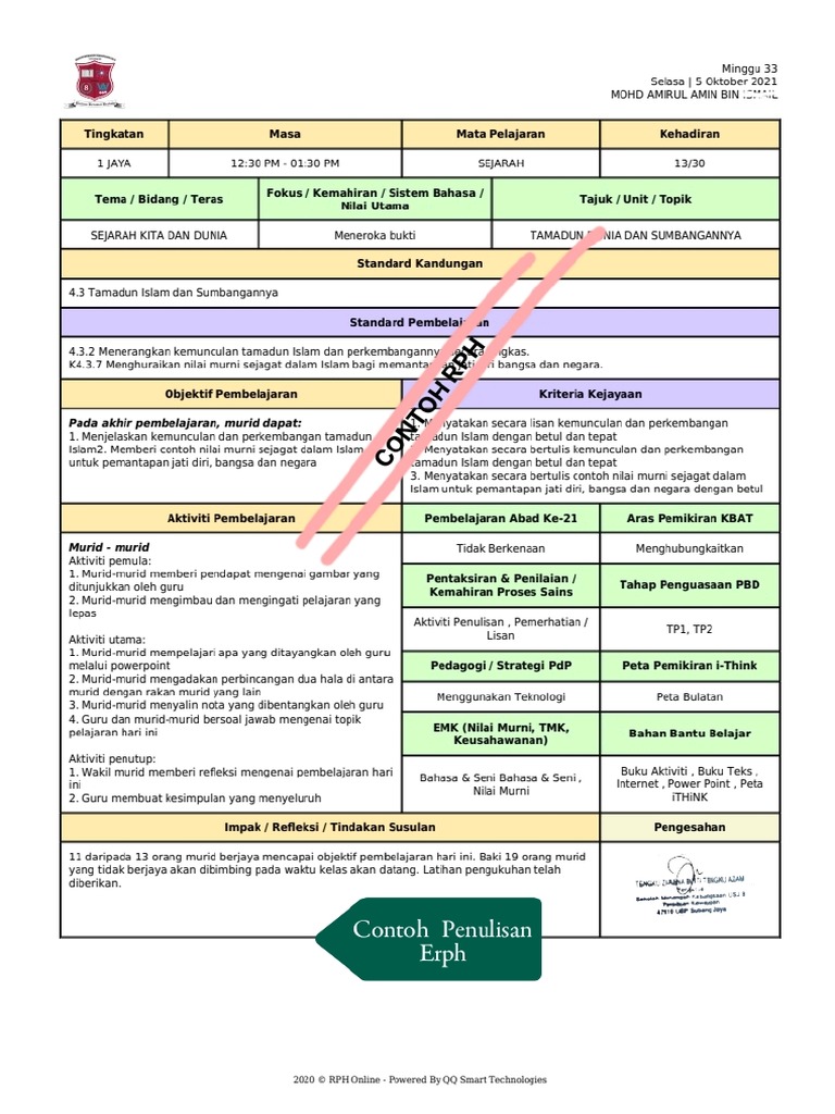 Contoh Penulisan Erph | PDF