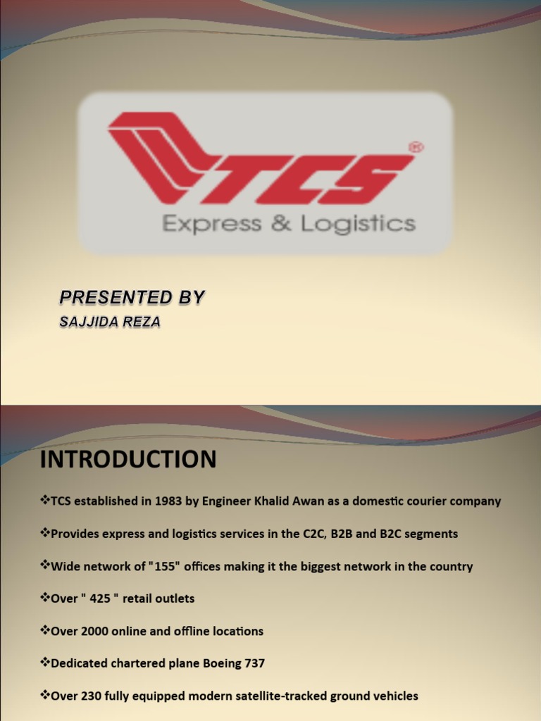 Detail Presentation On TCS Company | PDF | Warehouse | Delivery (Commerce)