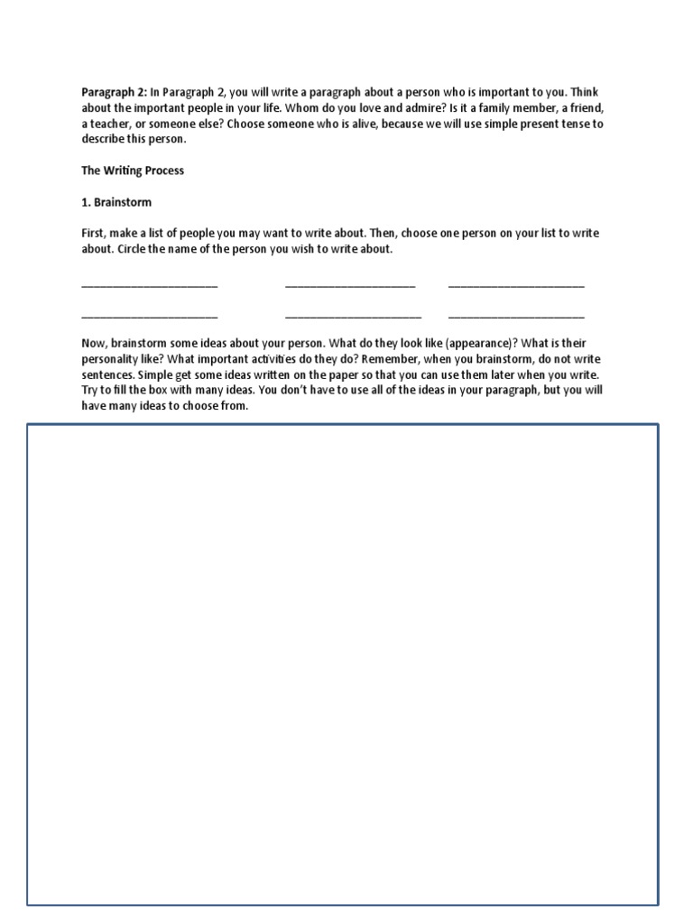 Paragraph #2 - Writing Guide | PDF | Brainstorming | Communication
