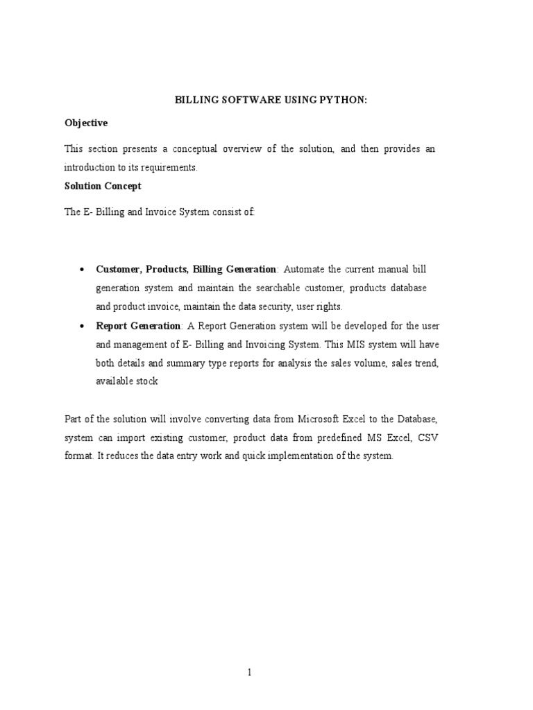 Billing Using Python | PDF | Scope (Computer Science) | Class (Computer ...