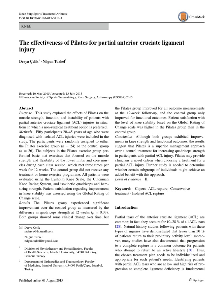 Acl N Pilates | PDF | Knee | Joints