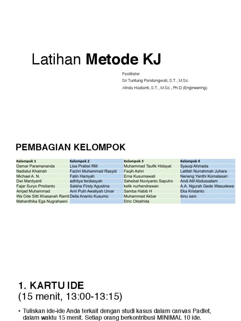 Latihan Metode KJ | PDF