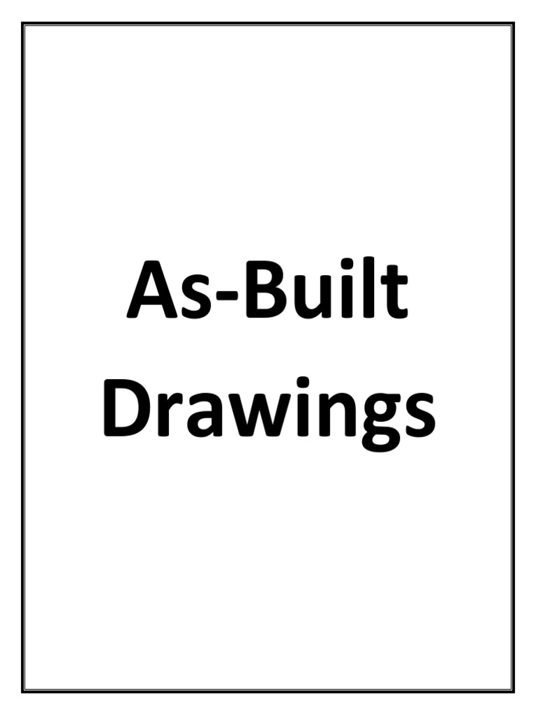 As-Built Cover Page | PDF