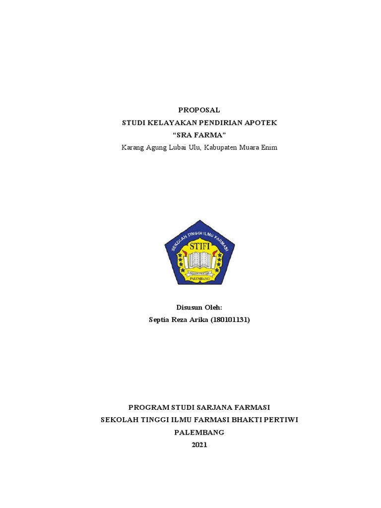 Proposal Studi Kelayakan Pendirian Apotek | PDF