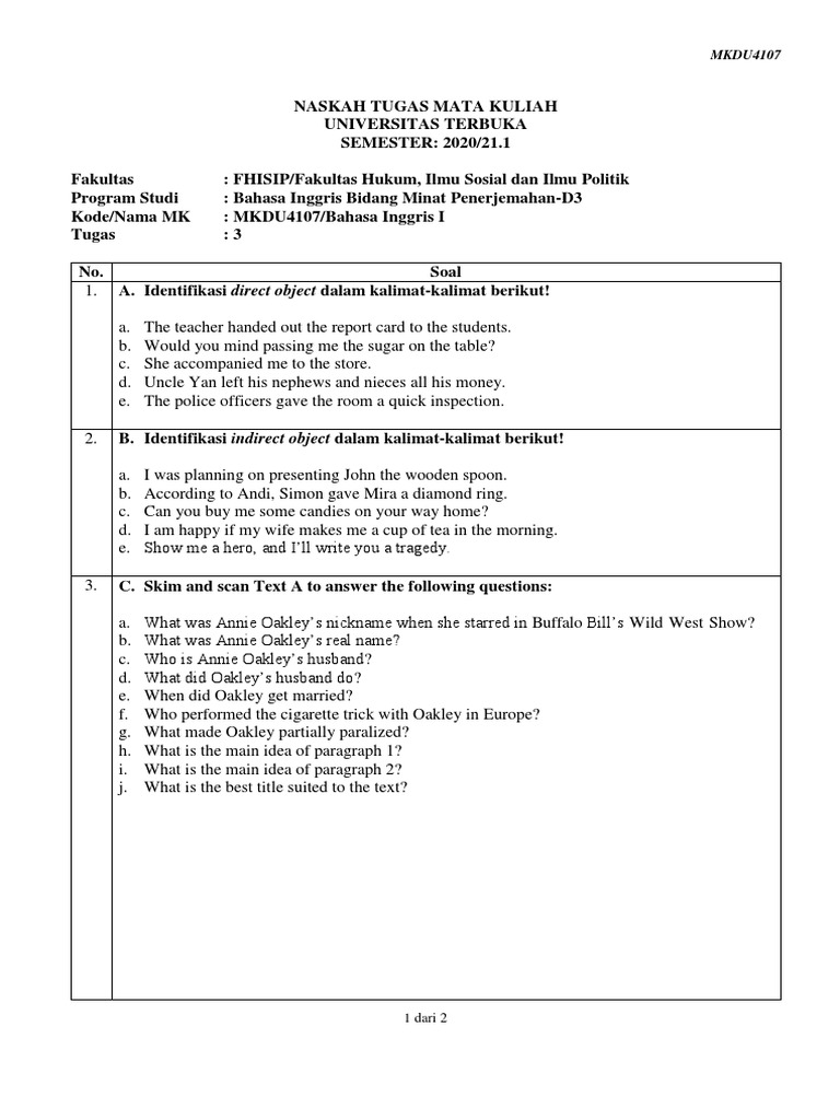 Naskah Mkdu4107 Tugas3 | PDF | Variety Shows | Buffalo Bill