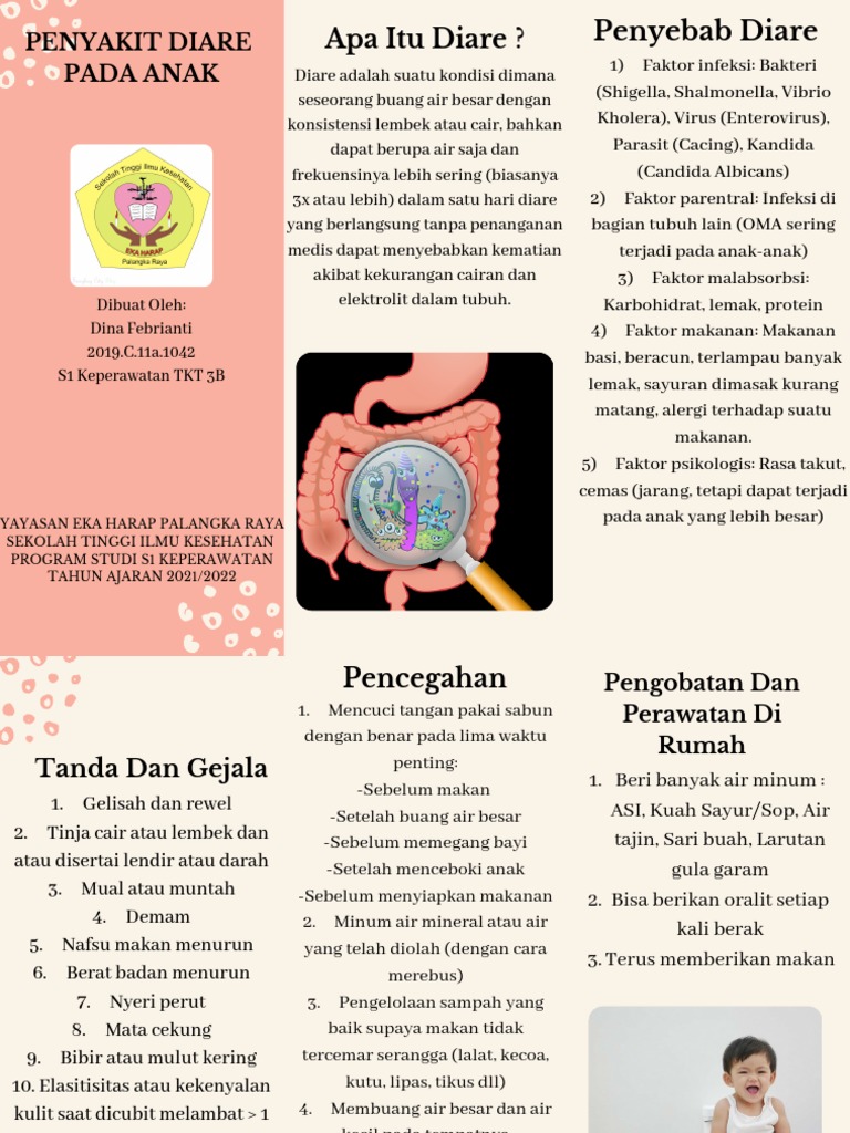 Leaflet Penyakit Diare Pada Anak | PDF