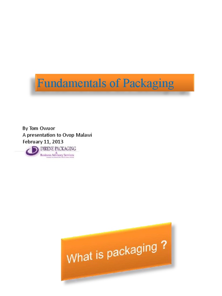 Fundamentals of Packaging-Ovop Malawi | PDF | Plastic | Packaging And ...