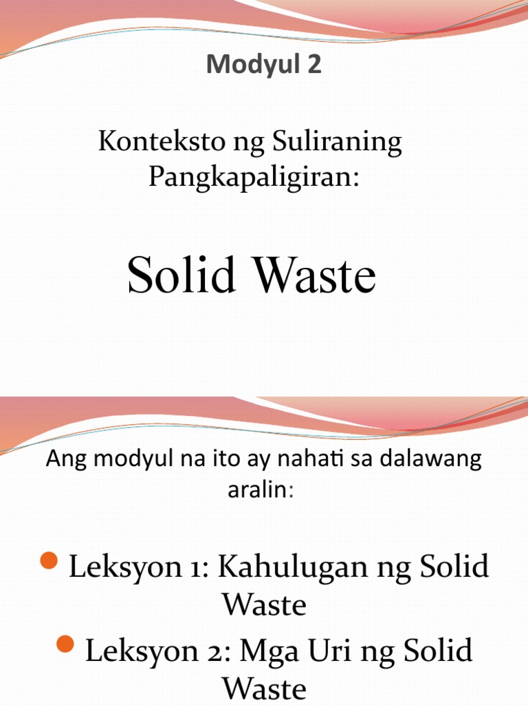 Solid Waste | PDF