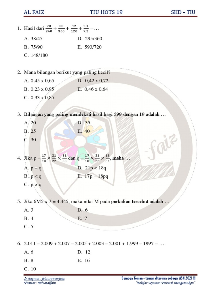 TIU HOTS 19 - Up | PDF