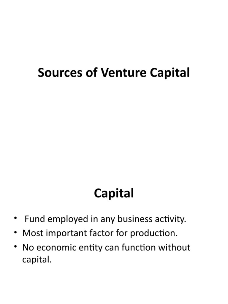 Sources of Venture Capital | PDF | Corporate Finance | Venture Capital