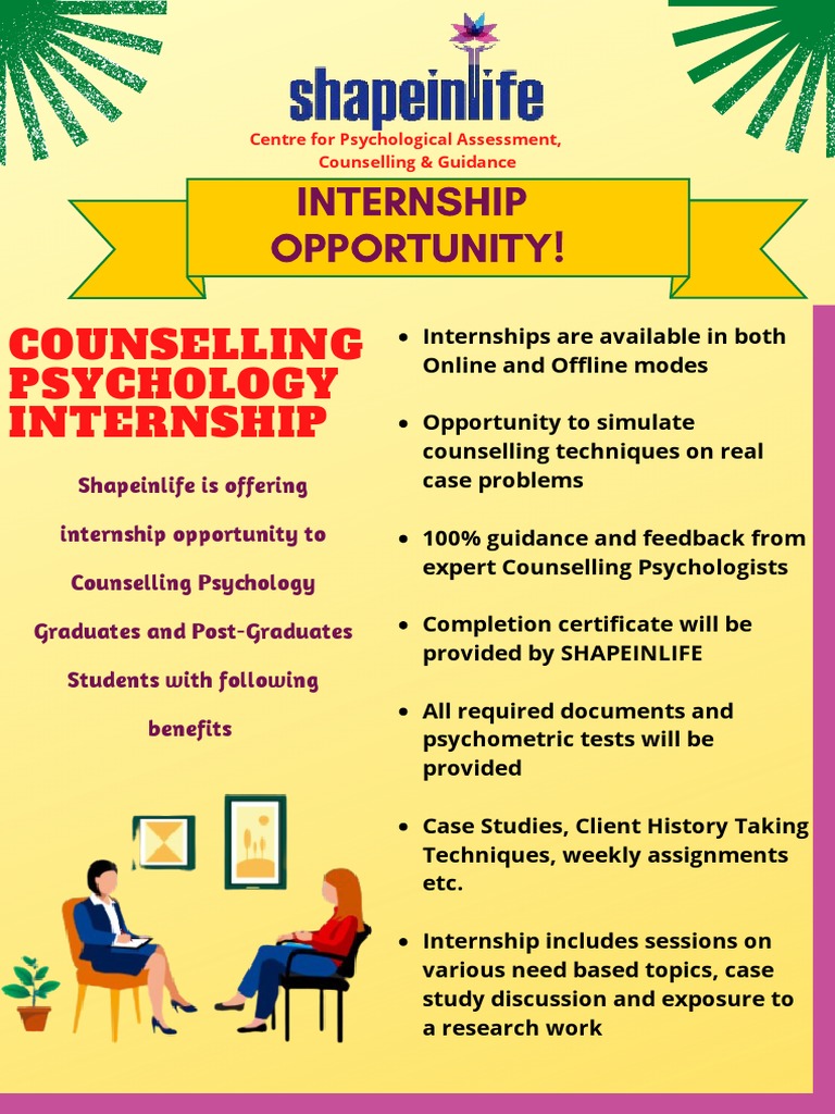 Internship Flyer-01 | PDF | Psychotherapy | Psychology